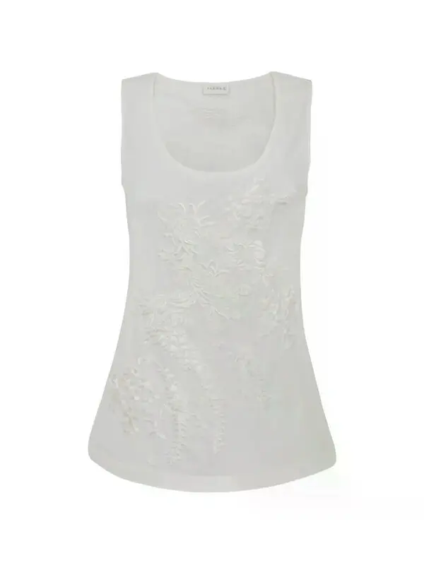 P.a.r.o.s.h Sleeveless Floral Embroidered Blouse