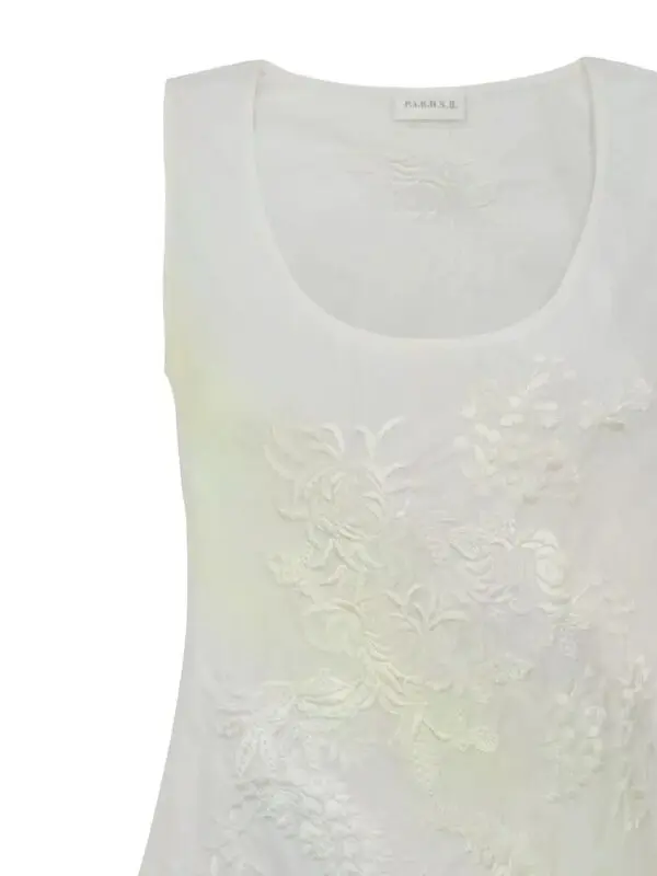 P.a.r.o.s.h Sleeveless Floral Embroidered Blouse