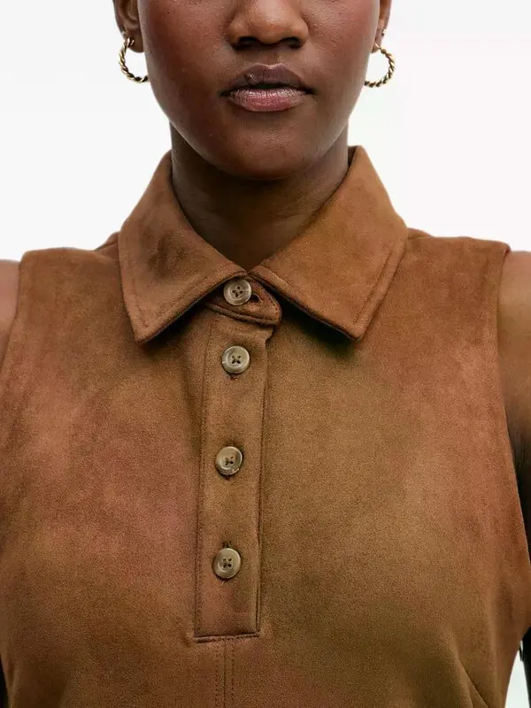 Dkny Sleeveless Button-detail Mini Dress