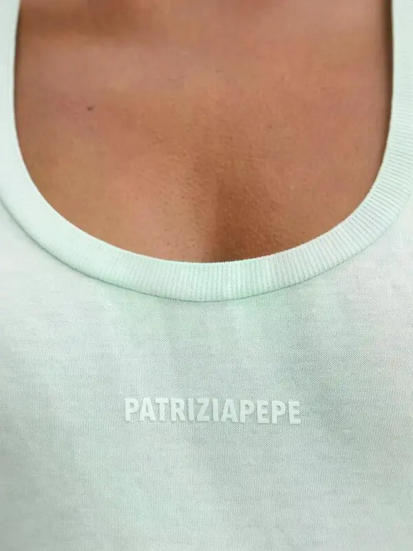 Patrizia Pepe Logo-print Racerback Tank Top