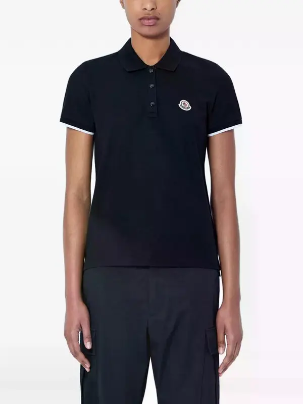 Moncler Logo-patch Piqué Polo Shirt