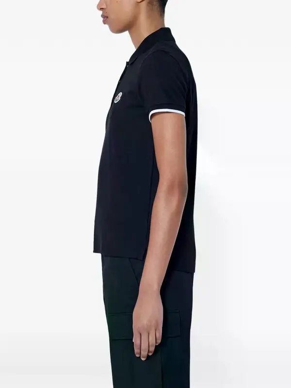 Moncler Logo-patch Piqué Polo Shirt