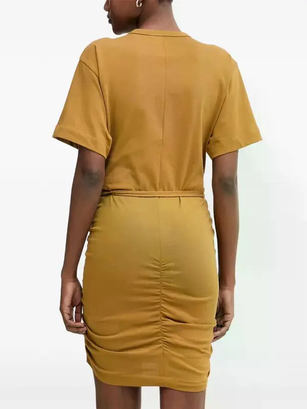 Pinko Belted Ruched Mini Dress