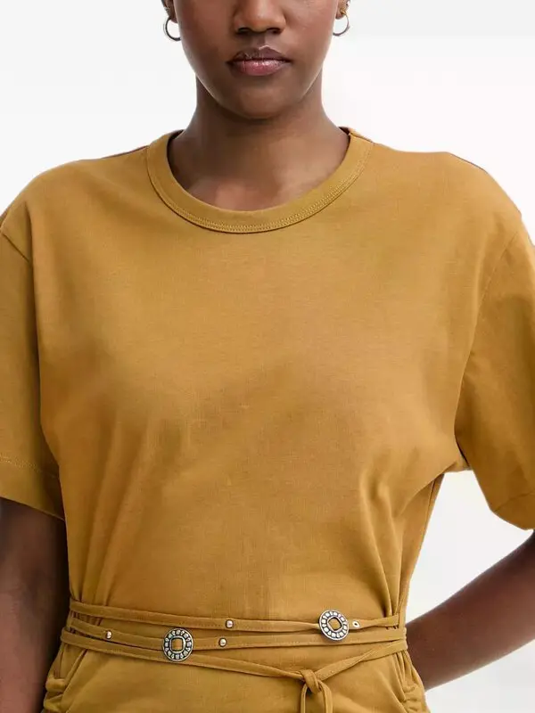Pinko Belted Ruched Mini Dress