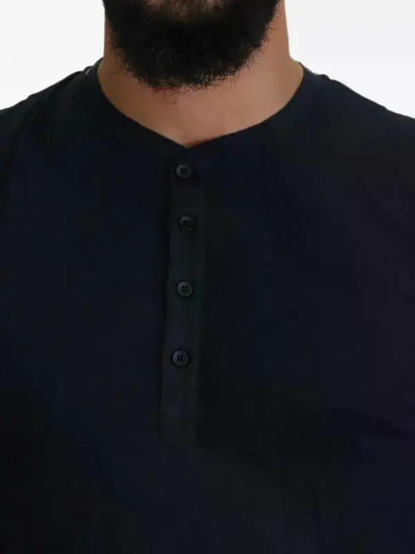Dolce & Gabbana Henley-neck Long-sleeve Polo Shirt