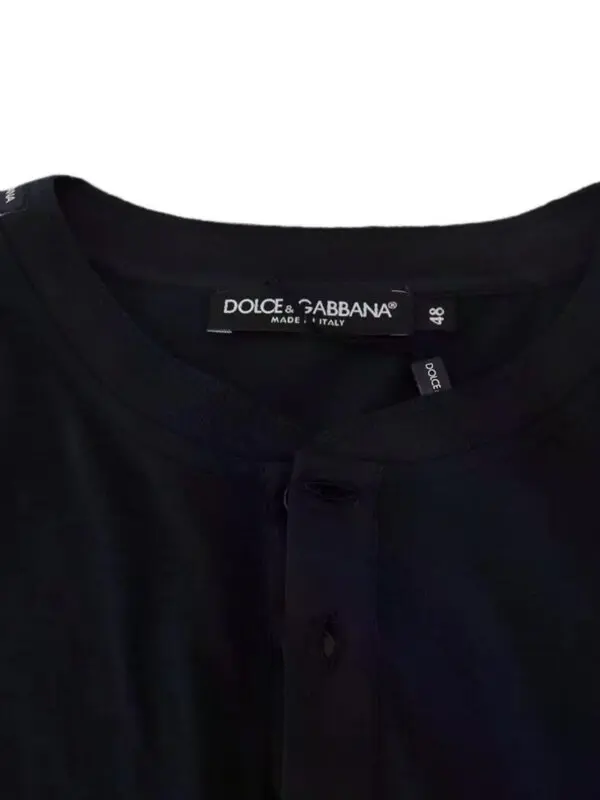 Dolce & Gabbana Henley-neck Long-sleeve Polo Shirt