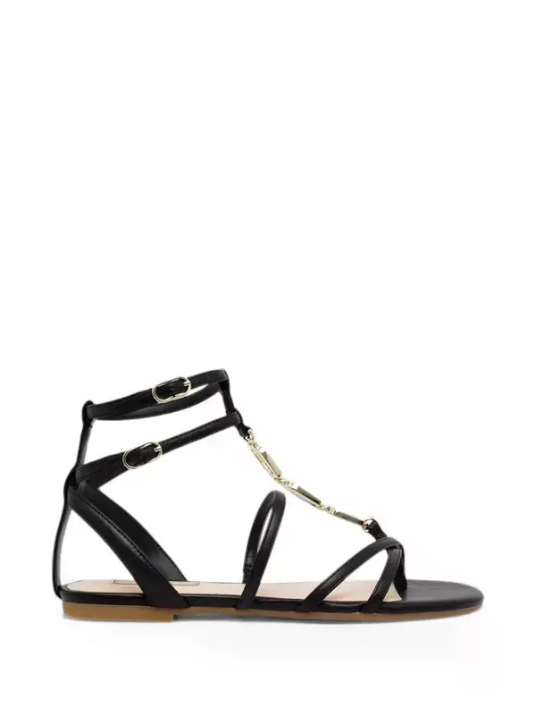 Liu Jo Logo Plaque Strappy Sandals - Black