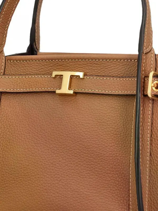 TOD'S T Signature Leather Tote Bag