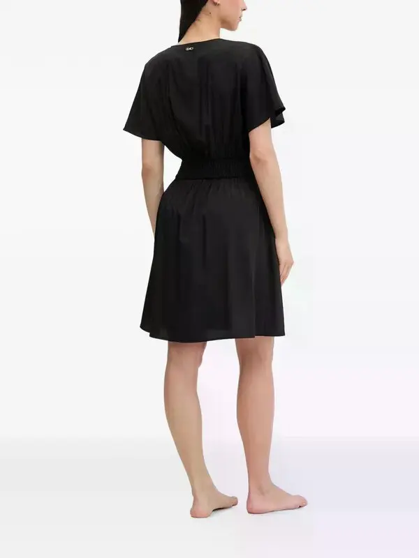 Liu Jo Smocked-waist Tie-fastening Midi Dress