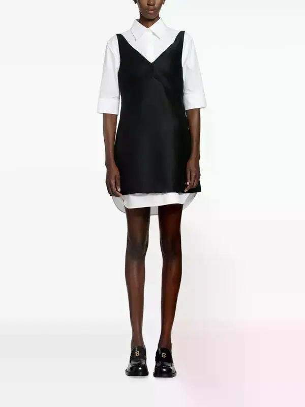 Balenciaga Hybrid Shirt Mini Dress - Black