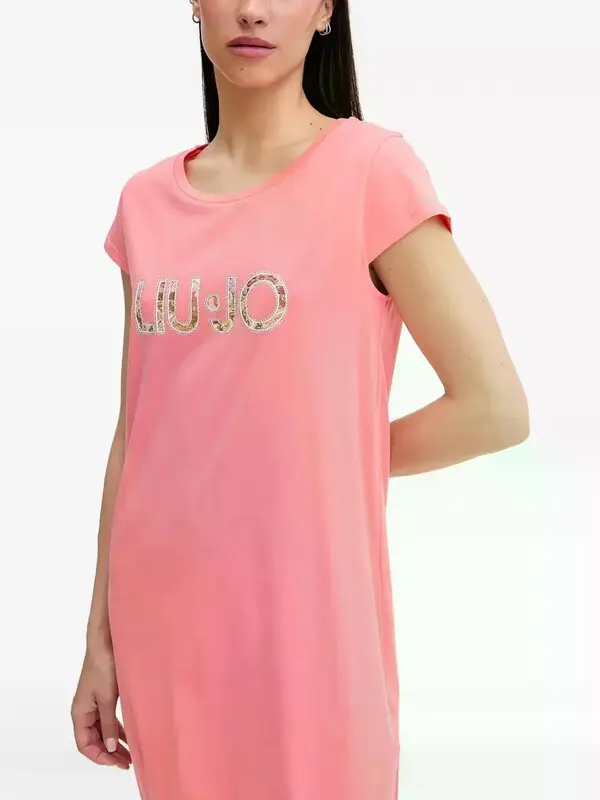 Liu Jo Logo-print Short-sleeve Midi Dress