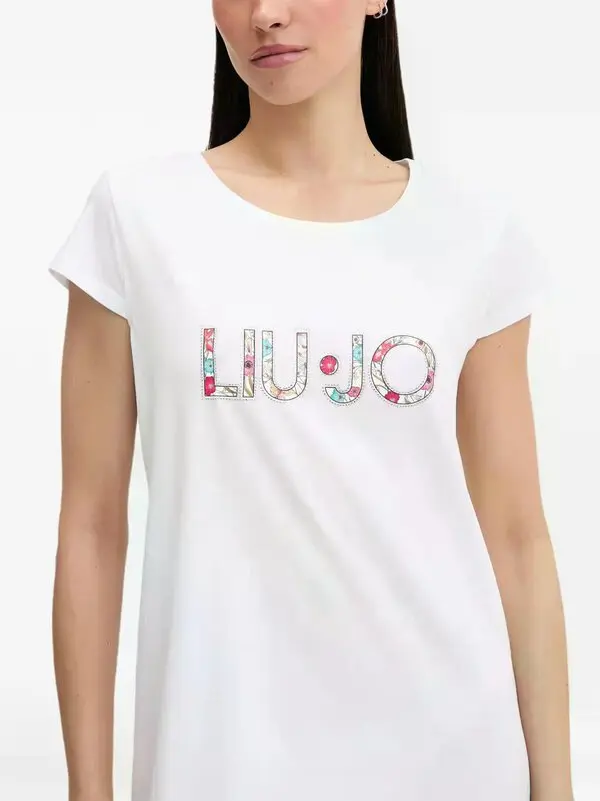 Liu Jo Floral Logo Short-sleeve Midi Dress