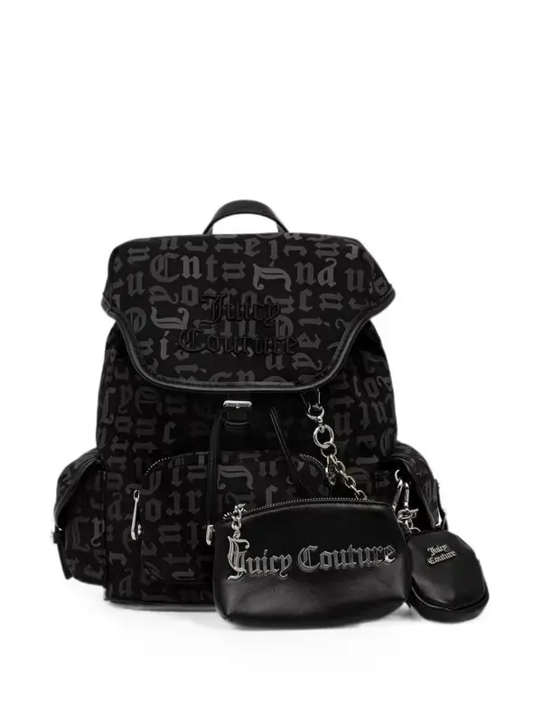 Juicy Couture Carol Monogram Print Backpack With Charm Detail