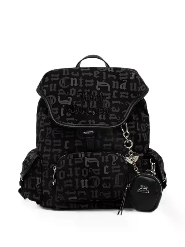 Juicy Couture Carol Monogram Print Backpack With Charm Detail