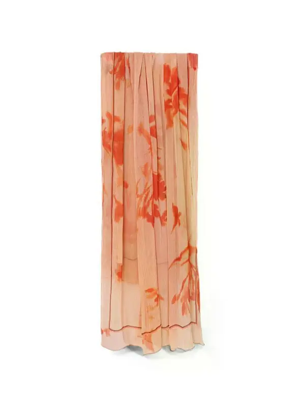 Marc O'polo Floral-print Crinkled Scarf - Orange