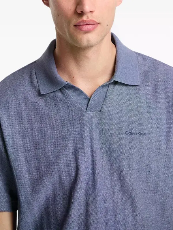 Calvin Klein Logo-embroidered Ribbed T-shirt