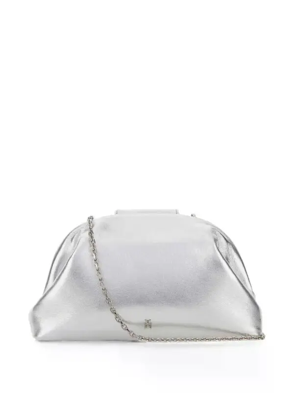 Amina Muaddi Camelia Crystal-embellished Clutch Bag - Silver