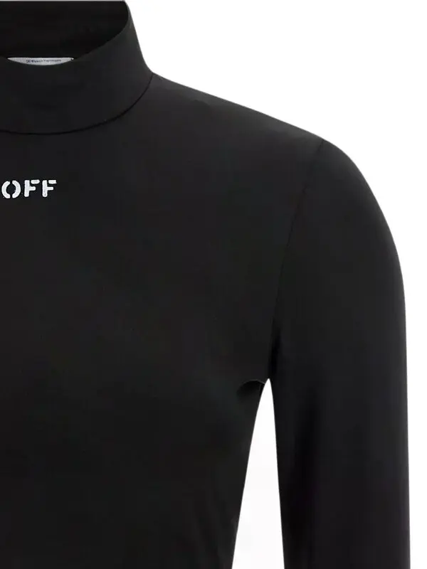 Off-White Off Stamp Cropped Long-sleeve Top