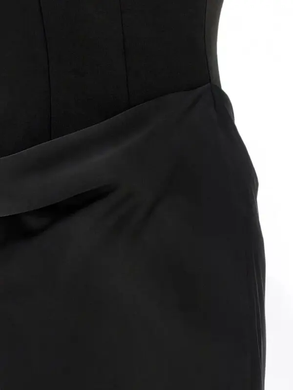 ROTATE BY BIRGER CHRISTENSEN Draped Waist Maxi Dress - Black