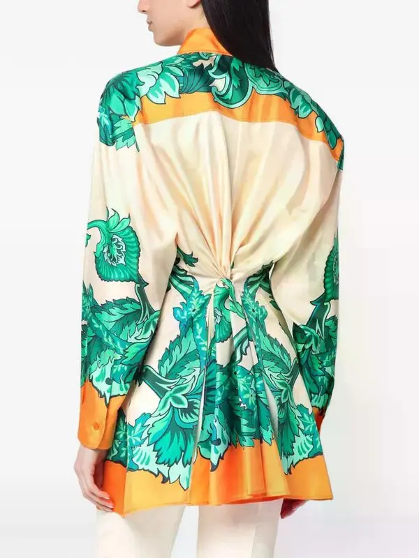 Etro Floral-print Gathered Shirt
