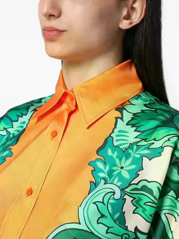 Etro Floral-print Gathered Shirt