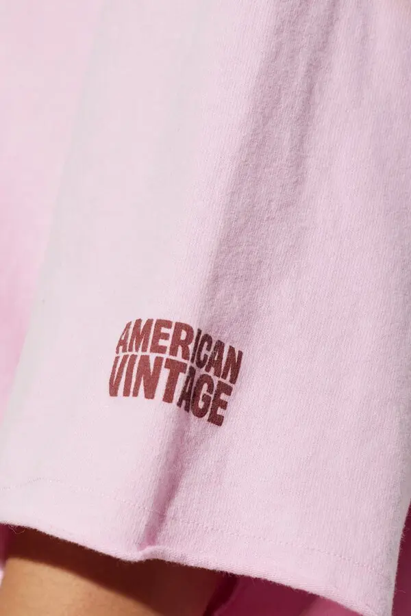 American Vintage T-shirt With Raw Finish