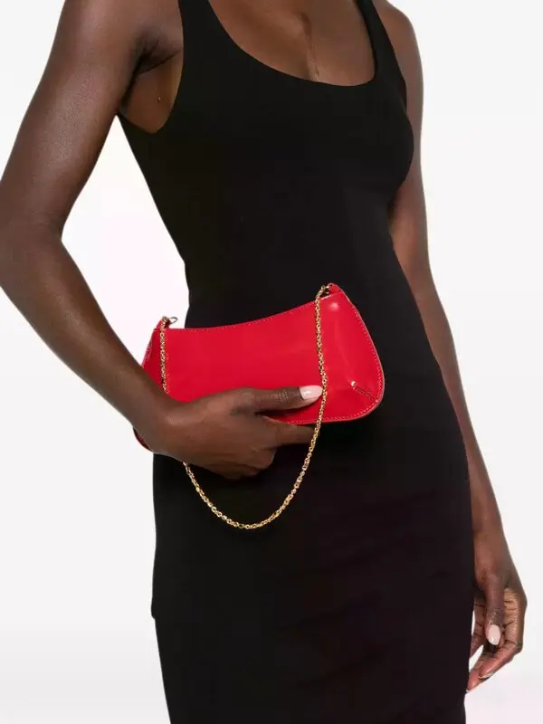 Jacquemus Small Bisou Baguette Bag With Patent Finish