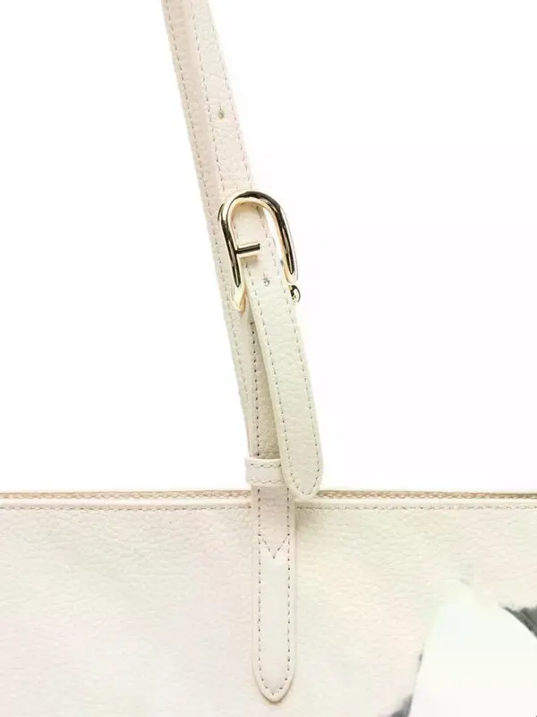 Furla Buckle-detail Grained Leather Tote Bag
