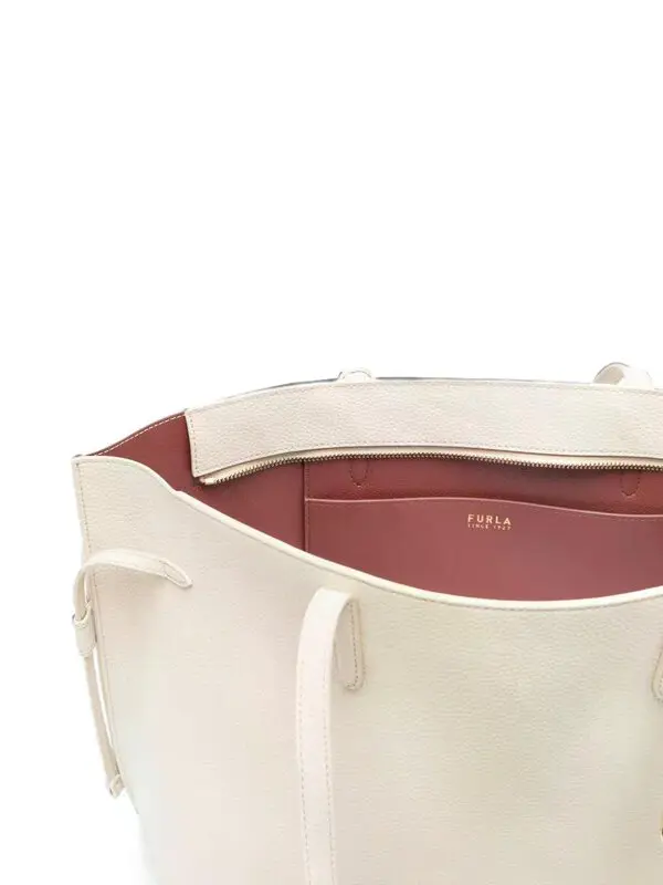 Furla Buckle-detail Grained Leather Tote Bag