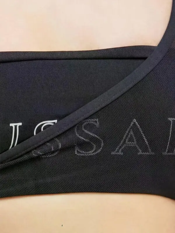 TRUSSARDI One-shoulder Bikini Top With Mesh Detail