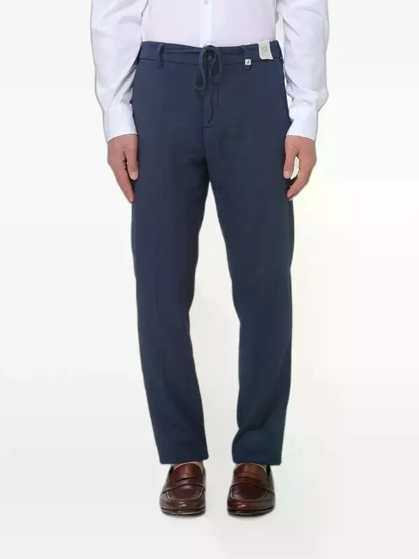 MYTHS Drawstring-waist Slim-cut Trousers
