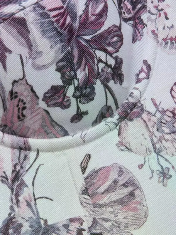 L'Agence Sonya Butterfly-print Blouse