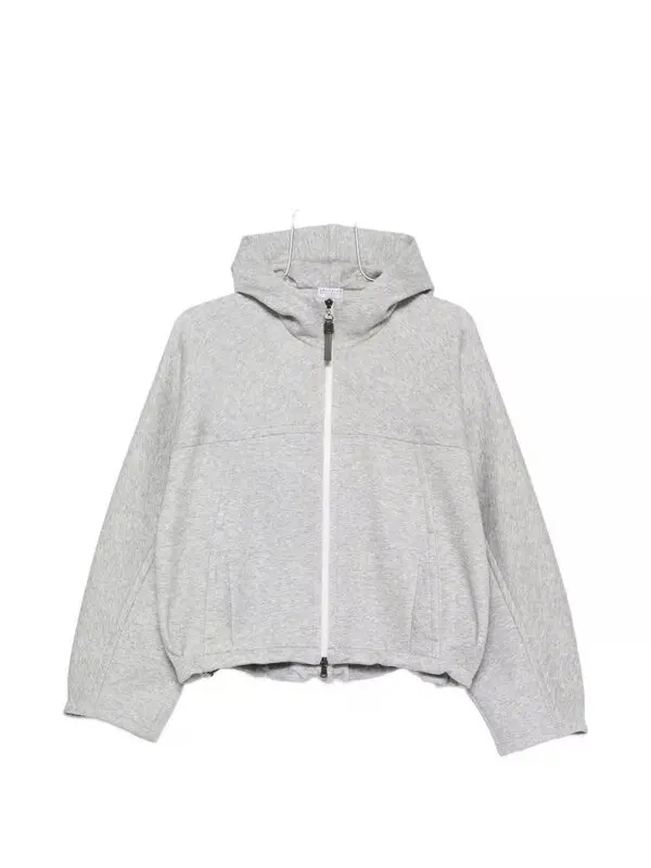 Brunello Cucinelli Jersey Zip-up Hoodie - Grey