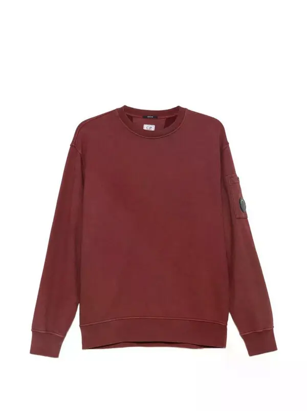 C.P. COMPANY Lens Detail Crewneck Sweatshirt - Red