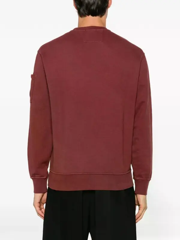 C.P. COMPANY Lens Detail Crewneck Sweatshirt - Red