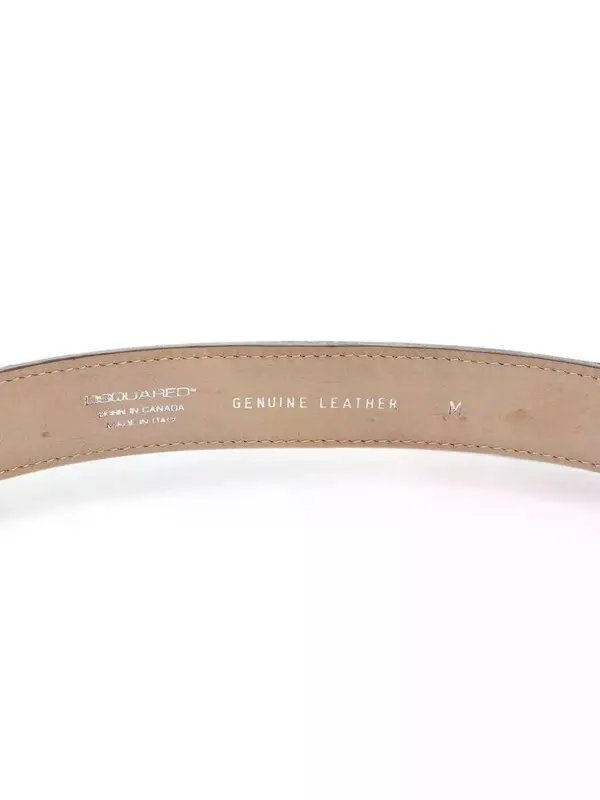 Dsquared2 Crocodile-effect Leather Belt