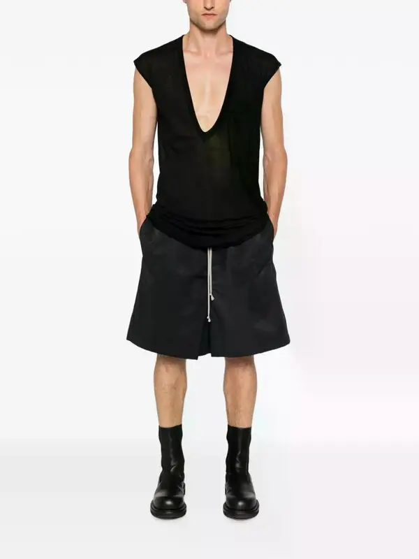 Rick Owens Drop Crotch Drawstring Shorts - Black
