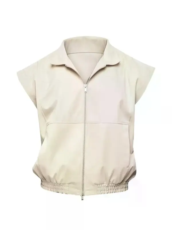 1989 STUDIO Sleeveless Zip-up Waistcoast - Neutrals