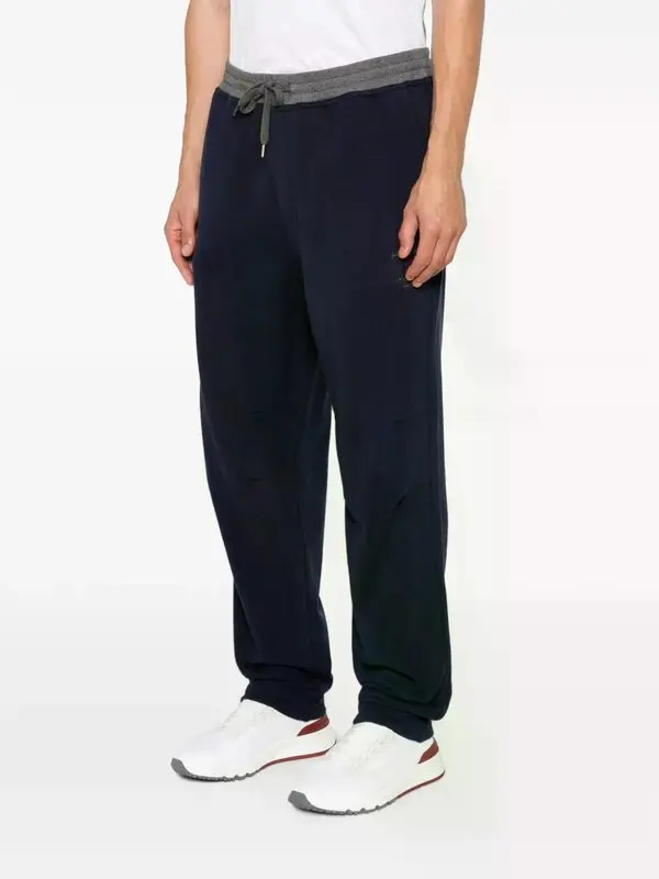 Brunello Cucinelli Logo-embroidered Drawstring Track Pants