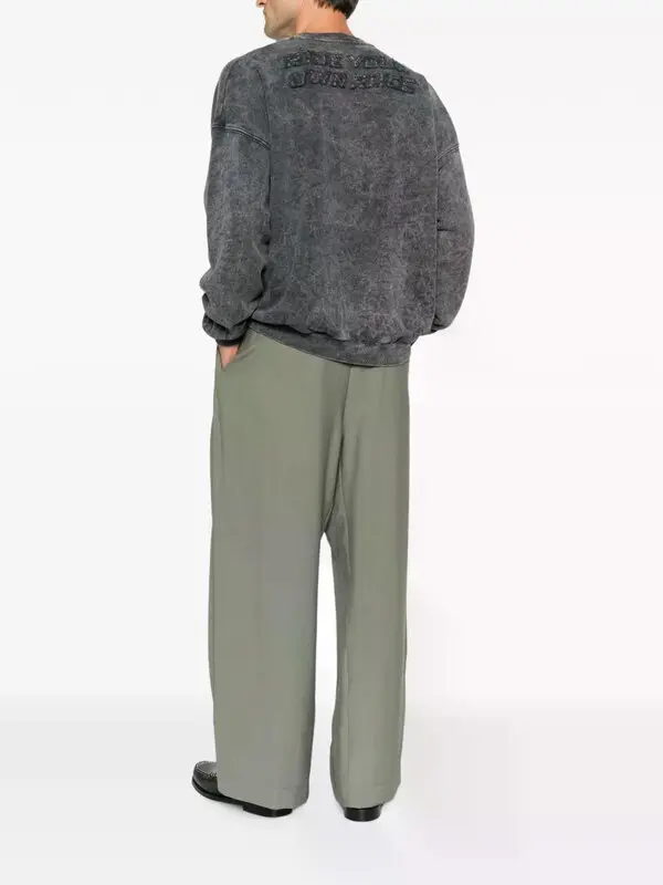 Patrizia Pepe Washed Effect Appliqué Sweater - Grey