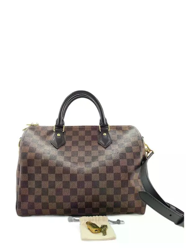 LOUIS VUITTON Speedy Bandoulière Tote Bag - Brown