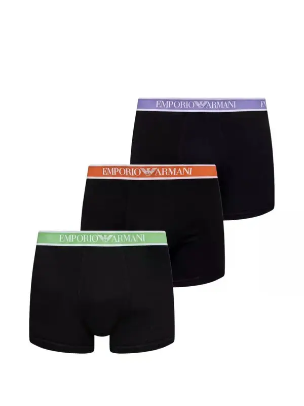 Armani Exchange Logo Waistband Boxer Briefs - Black