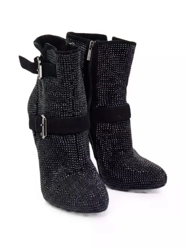 LE SILLA Embellished Buckled Ankle Boots