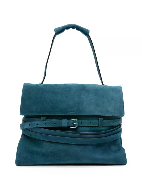 Moschino Buckle-detail Suede Tote Bag