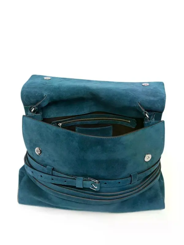 Moschino Buckle-detail Suede Tote Bag