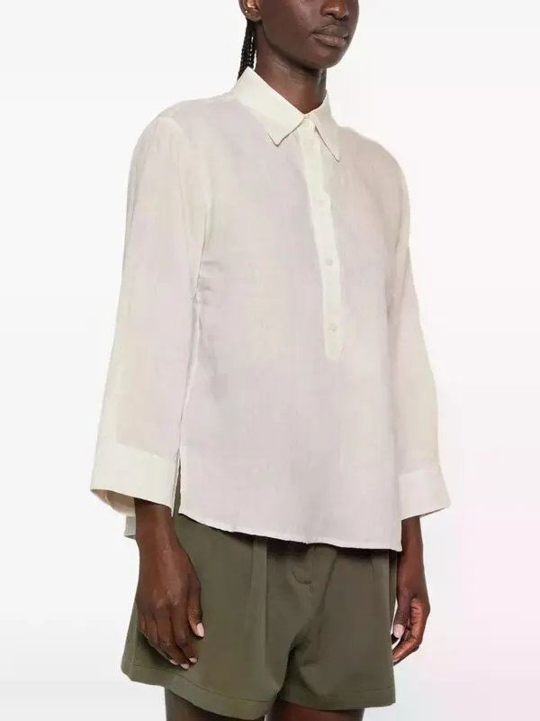 SLOWEAR Polo-collar Blouse