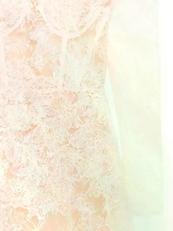 MONTSAND Beaded Lace Mini Dress