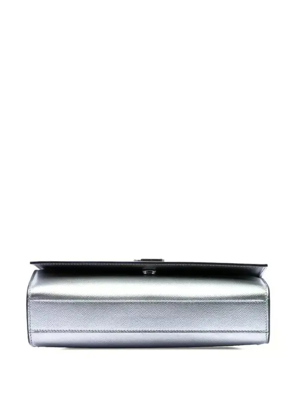 Saint Laurent 2018 Medium Metallic Grain De Poudre Monogram Kate Crossbody Bag