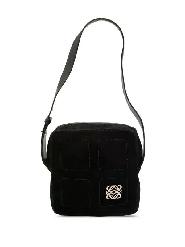 Loewe 2011 Suede Anagram Shoulder Bag