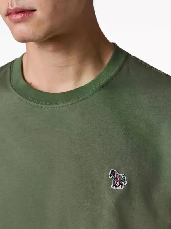 Paul Smith Khaki Organic Cotton Zebra-logo T-shirt - Green